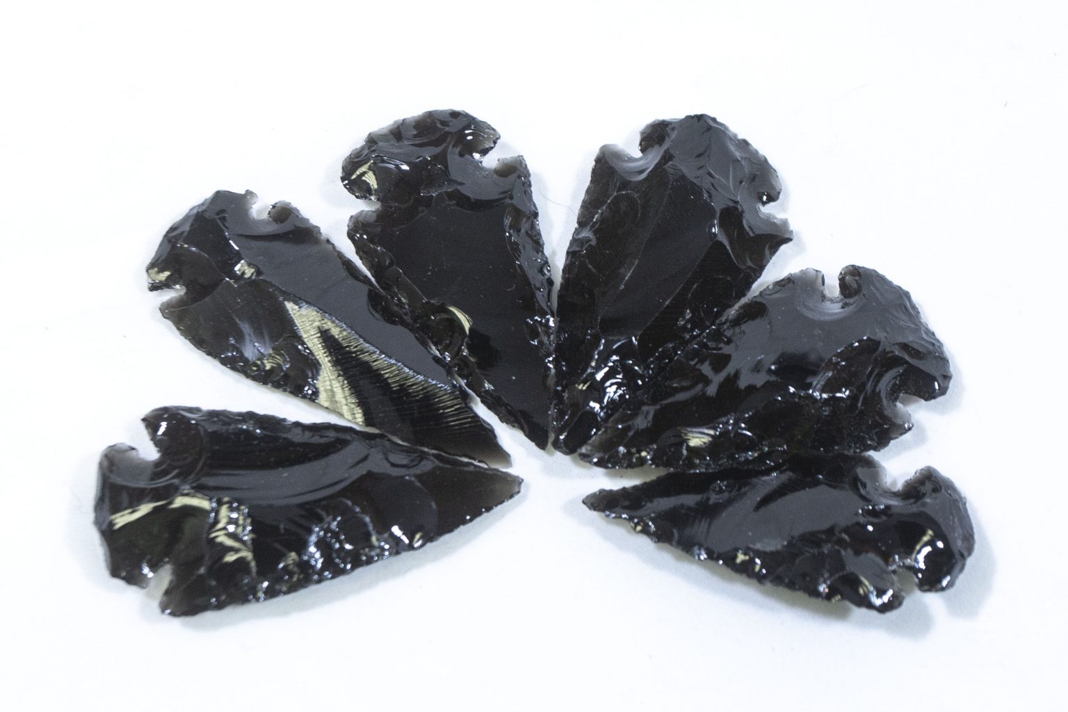Black Obsidian Arrowheads 2" 5 Pack | Kids Love Rocks